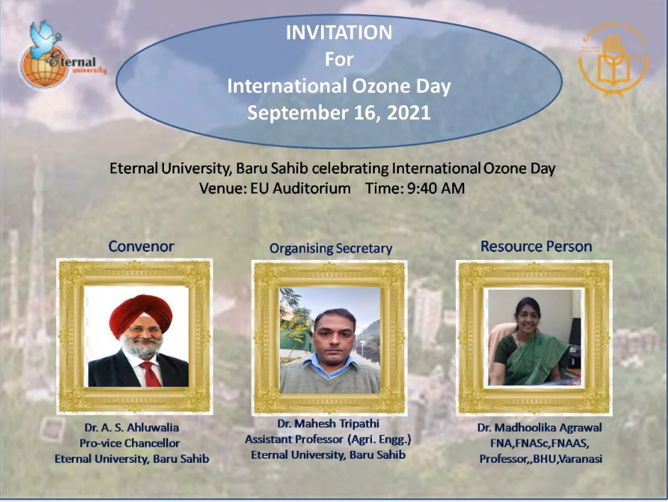 Eternal University Observes International Ozone Day with Awareness ...